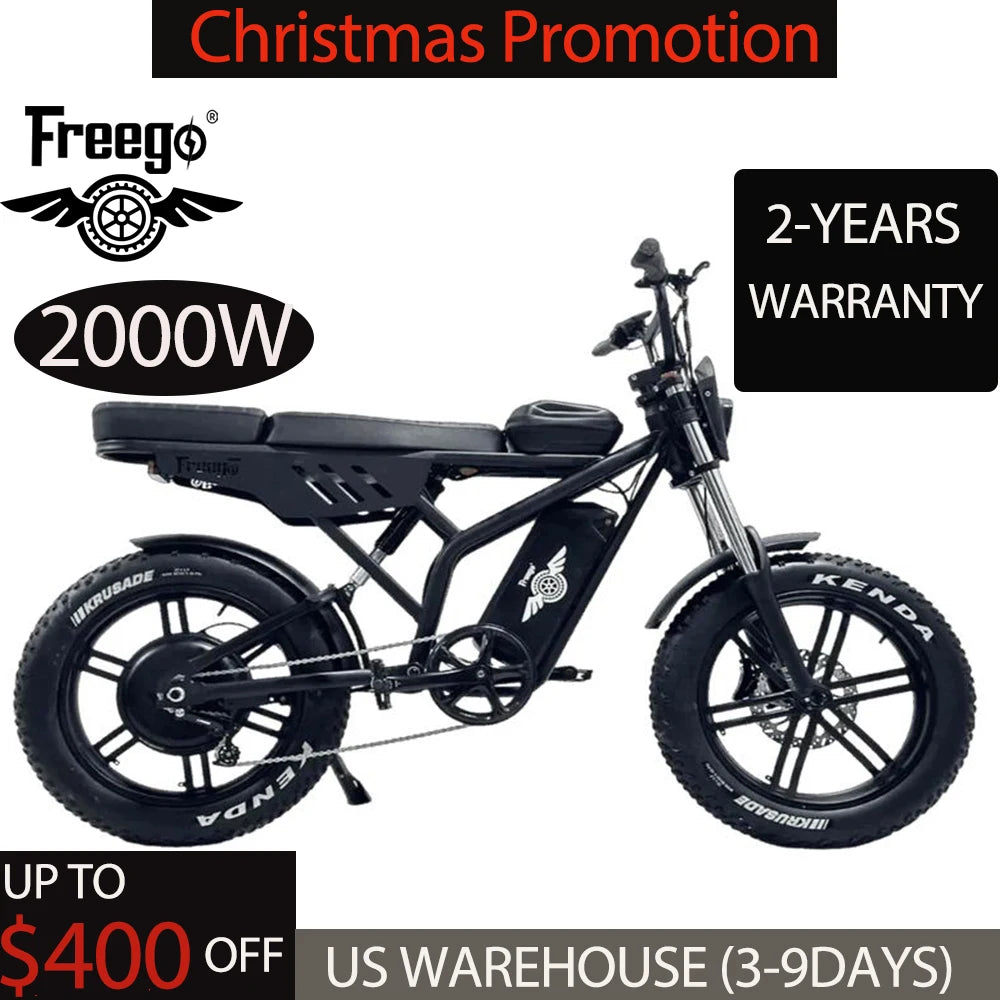 2025 Freego 2000W F2 Pro Max Prime Full Suspension 60V 18AH Battery El ...