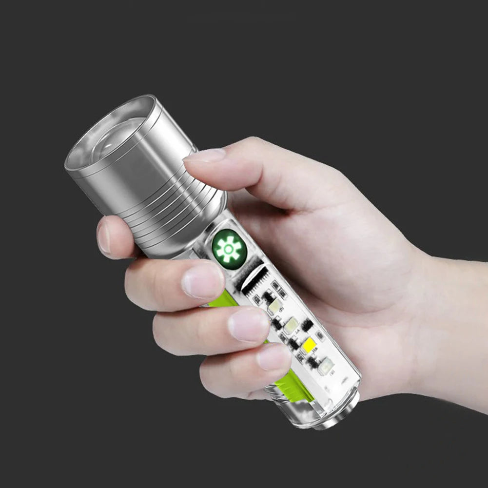 1-5PCS XHP50 LED Torch Lamp 800LM Portable Flashlight 6 Modes IPX4 Wat ...